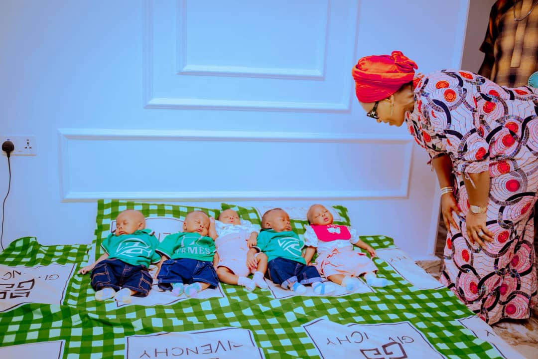 Delta governor’s wife debunks viral video on Ugbori quintuplets ...