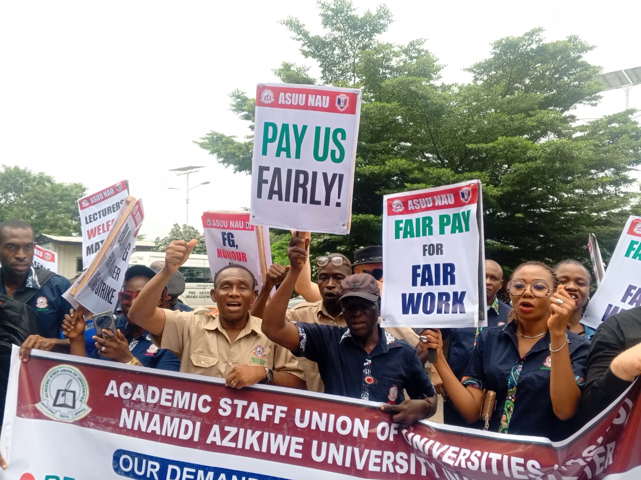 ASUU members protest FG loan scheme, unpaid salaries – Hensard Times