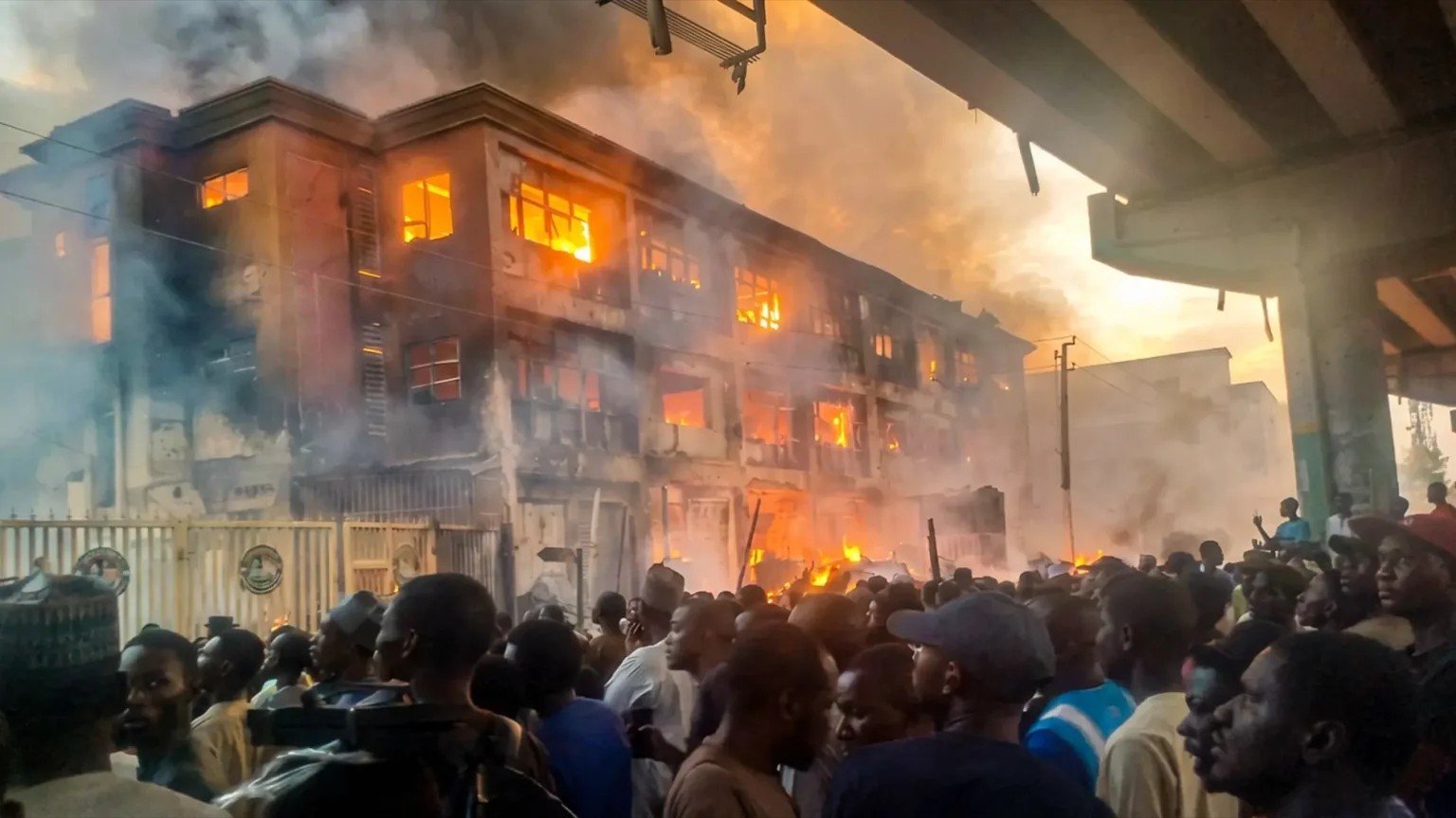 Tinubu pledges N5bn for Singer Market fire victims as Kano Governor ...